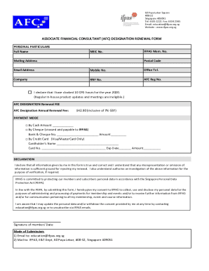 Fillable Online AFC Designation Renewal Form Fax Email Print - pdfFiller