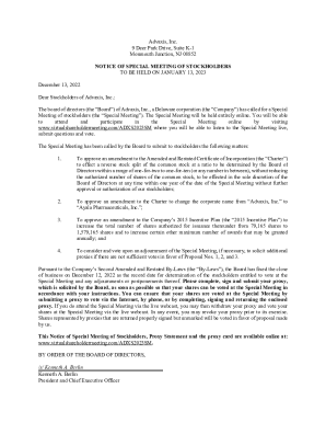 Fillable Online Form PREM14C Ayala Pharmaceuticals, For: Feb 20 Fax ...