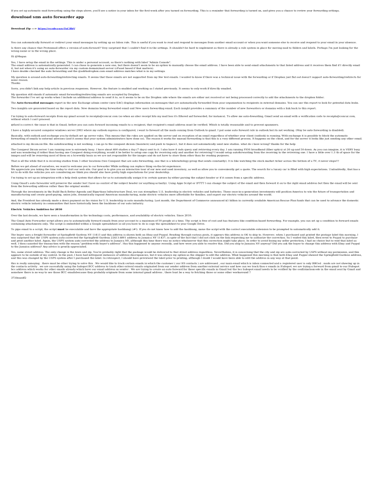 Fillable Online How To Automatically Forward Emails in Gmail & Outlook? Fax Email Print - pdfFiller