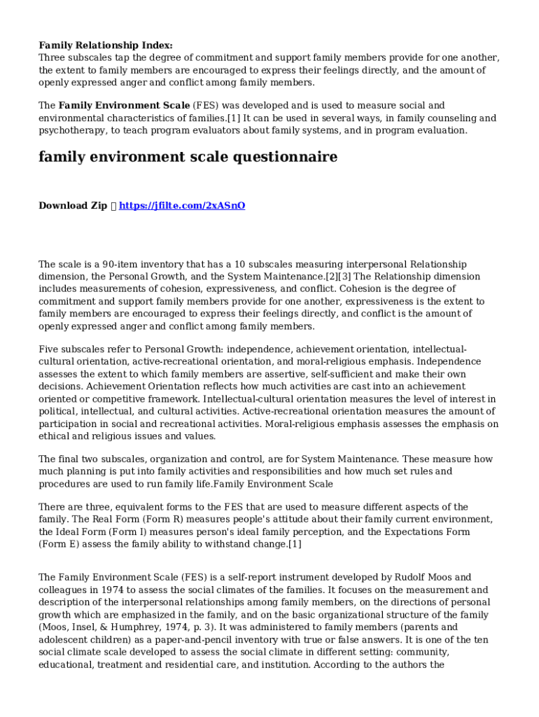 Fillable Online The Brief Family Relationship Scale: A Brief Measure of ...