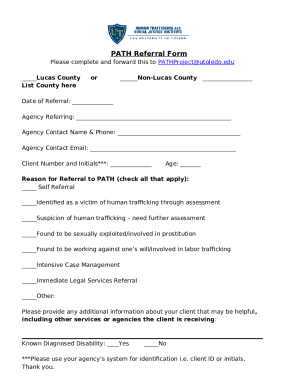 PATH Referral Doc Template | pdfFiller