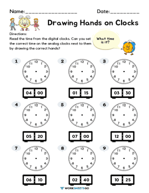 Fillable Online DRAWING HANDS-ON CLOCKS WORKSHEETS Fax Email Print ...