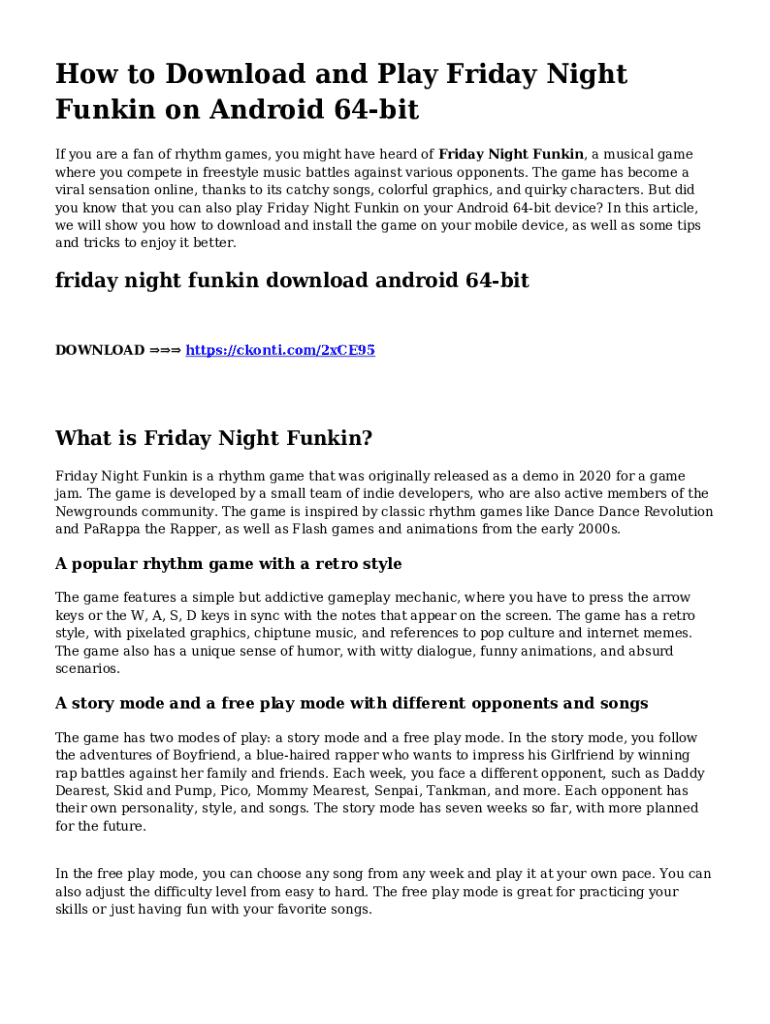 Fillable Online How to Make a Friday Night Funkin' Mod (with Pictures) Fax Email Print - pdfFiller
