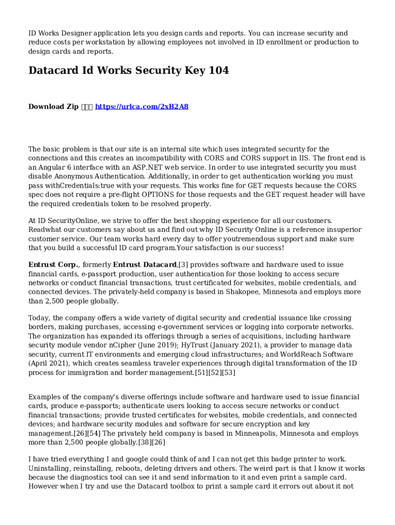 Fillable Online How to Create a basic card design using ID Works Intro ...