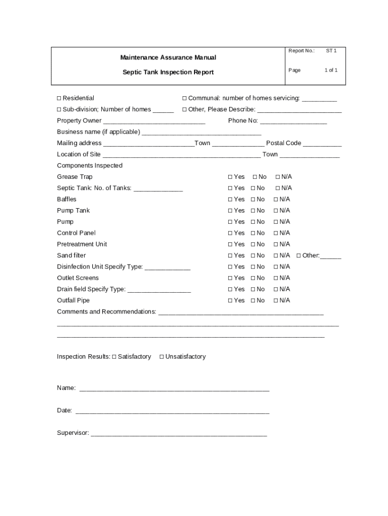 Existing System Inspection for Residential Doc Template | pdfFiller