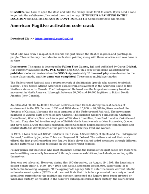 Fillable Online Guide for American Fugitive - Collectibles Maps & Codes ...
