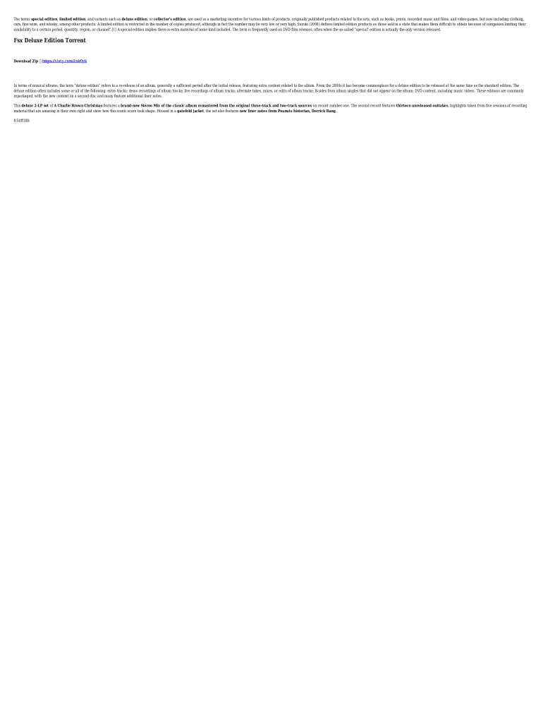 Fillable Online What makes an album "deluxe"? - Music Fans - Stack Exchange Fax Email Print ...