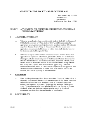 Fillable Online ADMINISTRATIVE POLICY AND PROCEDURE # 45 Fax Email ...