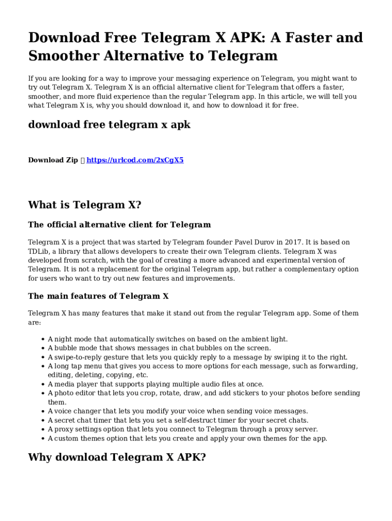 Fillable Online How to download Telegram X on Mobile Fax Email Print ...