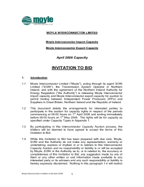 Fillable Online moyle interconnector capacity agreement Fax Email Print ...