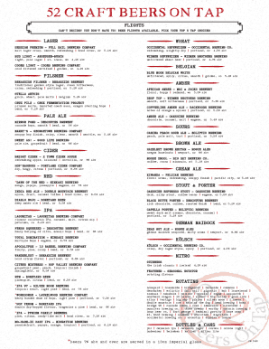Fillable Online Craft Beer Tasting 101: A Guide Through The Beer Flight ...