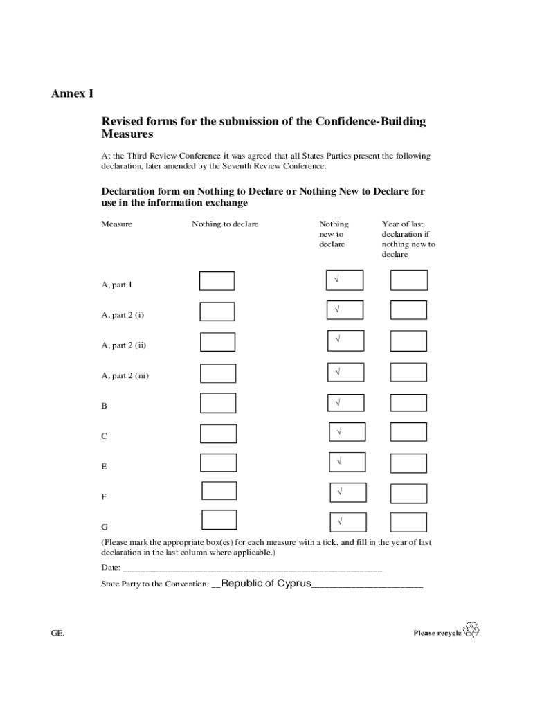 Fillable Online Annex I Revised forms for the submission of the ...