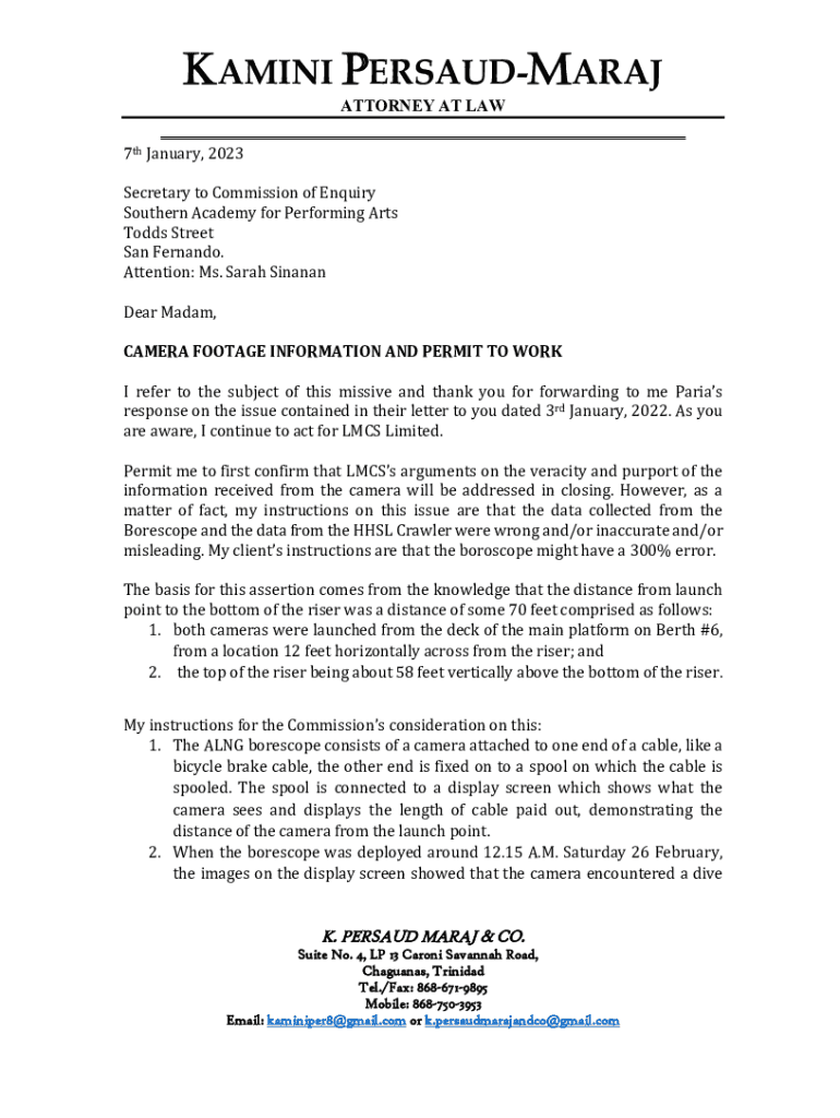 Fillable Online 1 Ms Sarah Sinanan Secretariat Office Southern Academy ...