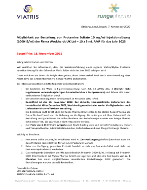 Ausfüllbar Online Prosulf 10mg/ml Solution for Injection - Patient ...
