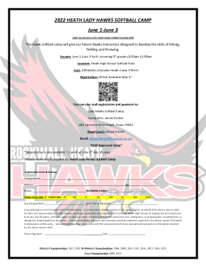 Fillable Online Rockwall Heath Hawks Softball Fax Email Print - pdfFiller