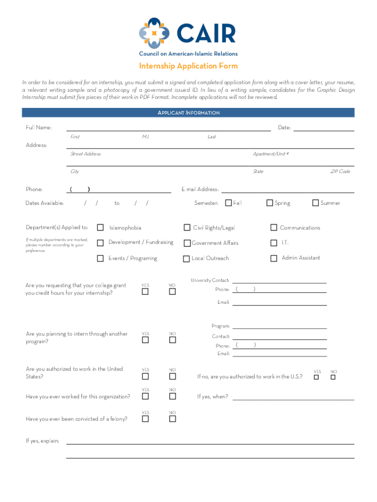 Fillable Online Sample Cover Letter for Internship Fax Email Print - pdfFiller