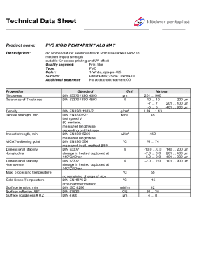 Fillable Online Technical Data Sheet - Cadillac Plastic Fax Email Print - pdfFiller