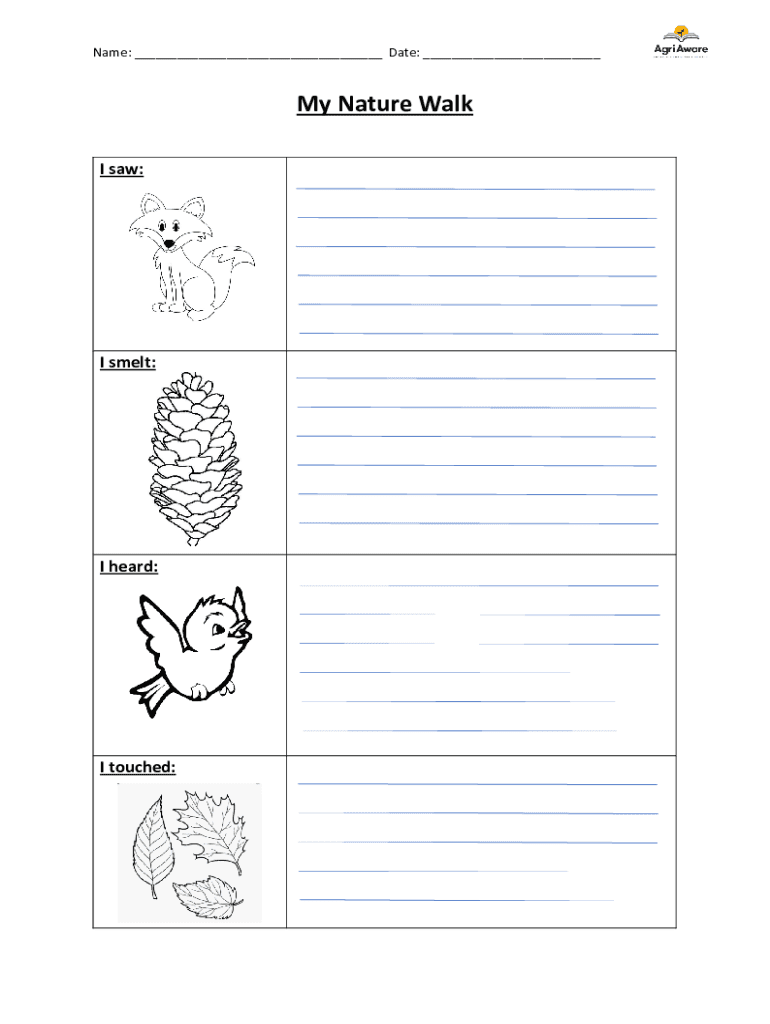Fillable Online My Nature Walk Fax Email Print - pdfFiller