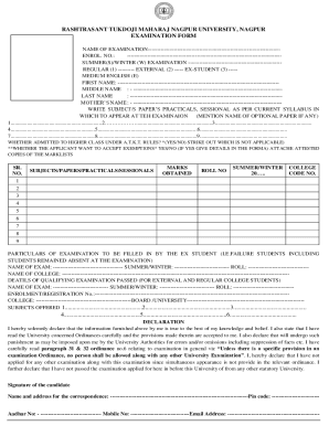 Fillable Online specimen copy for online examination form Fax Email ...