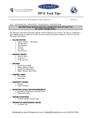 Fillable Online Chart Cryogenic Freezers with MVE TEC 3000 Controllers ...
