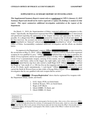 Fillable Online Supplemental Summary Report of Investigation Fax Email ...