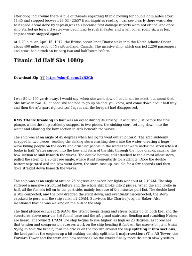 Fillable Online Titanic 3d Half Sbs 1080p Fax Email Print - pdfFiller