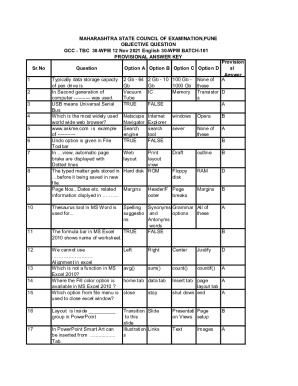 Fillable Online Objective Question AnswerPDFFloppy Disk Fax Email Print ...