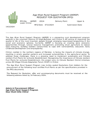 Aga Khan Rural Support Program (AKRSP) Doc Template | pdfFiller