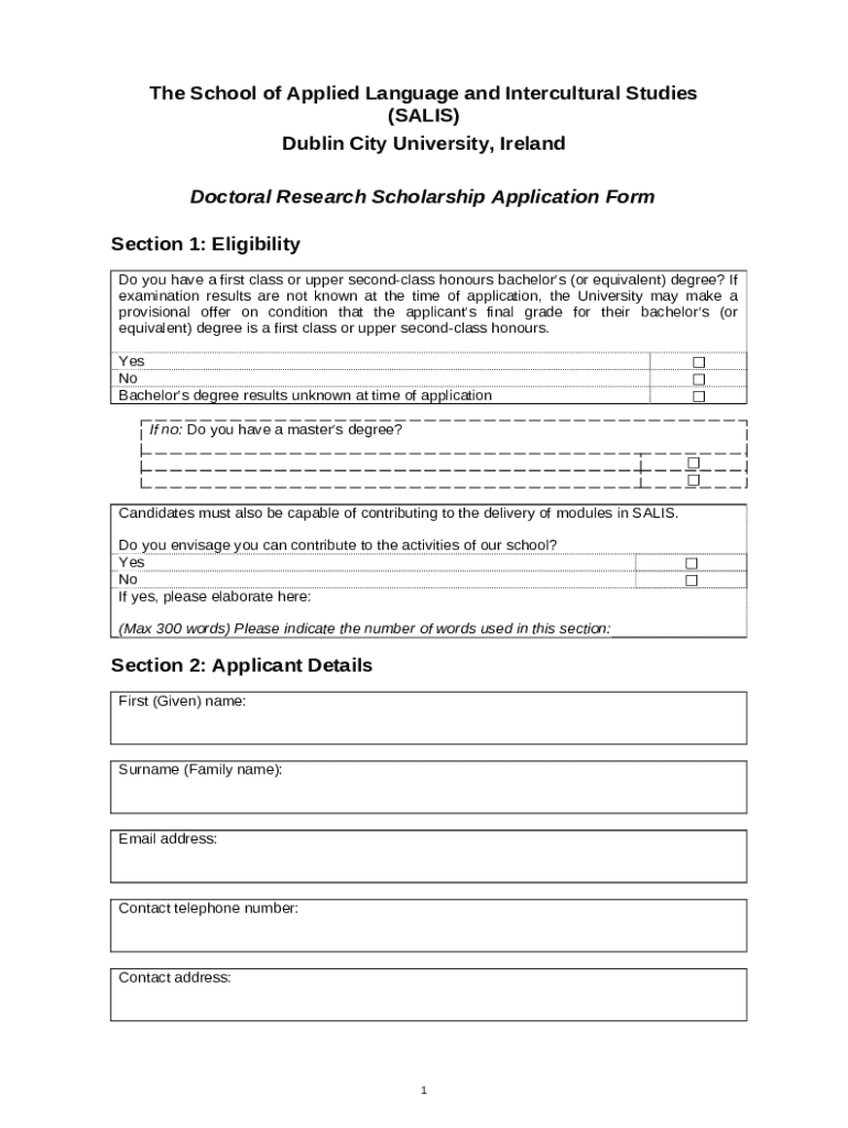Section 2: Applicant Details Doc Template | pdfFiller