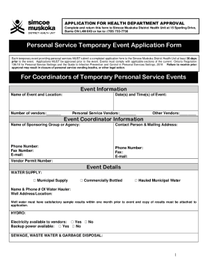 Fillable Online Personal Service Temporary Application Form ... Fax ...