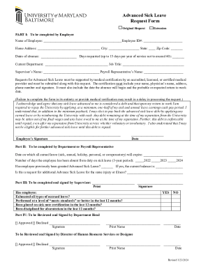 Fillable Online request for advance sick leave Fax Email Print - pdfFiller