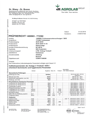 Ausfüllbar Online Dr. Blasy - Dr. Busse - Niederlassung der AGROLAB ...