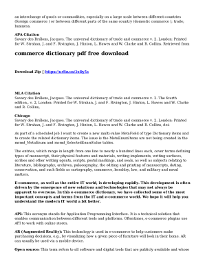 Fillable Online COMMERCE Definition & Usage Examples Fax Email Print - pdfFiller