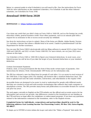 Fillable Online Download 1040 Form 2020 Fax Email Print - pdfFiller