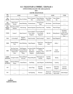 Fillable Online CONTINUOUS INTERNAL EVALUATION TIME - TABLE (Second ...