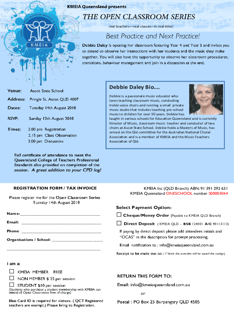 Fillable Online kodaly org Open Classroom Series Ascot SS Fax Email ...