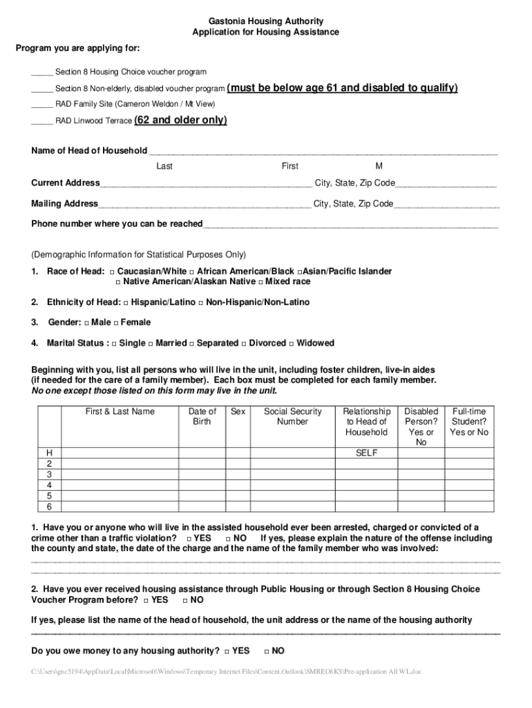 Fillable Online Pre-application All WL Fax Email Print - pdfFiller