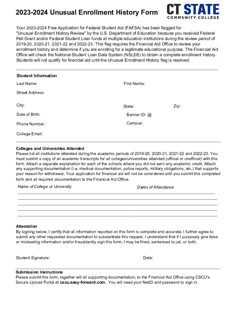 Fillable Online Your 2023-2024 Free Application for Federal Student Aid (FAFSA) has been flagged ...