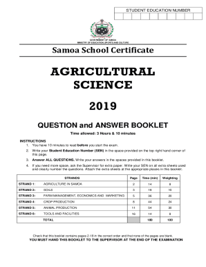 Fillable Online Write your SEN on all extra sheets used Fax Email Print ...