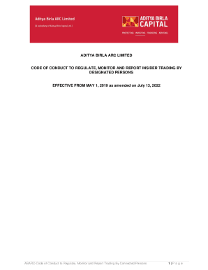 Fillable Online ABARC-Code of Conduct to Regulate, Monitor and Report ...