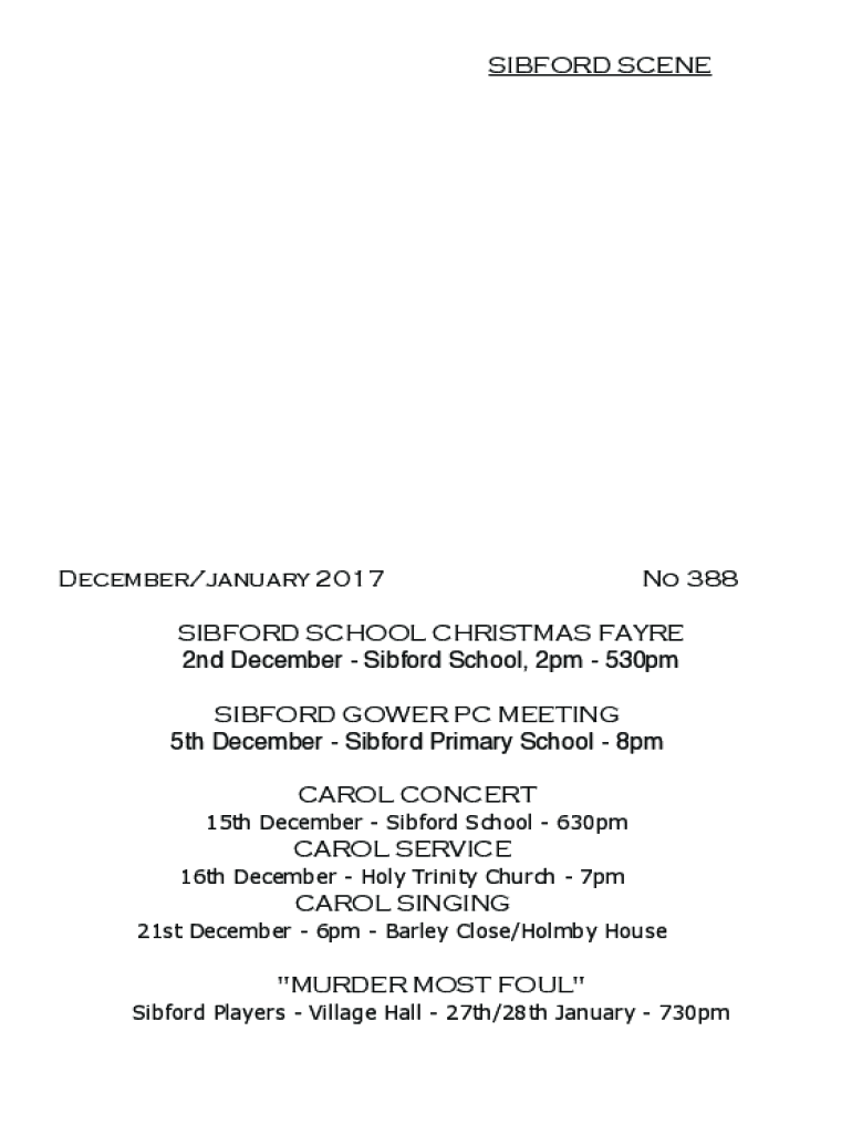 Fillable Online Sibford School - The Sibford Christmas Fayre takes place... Fax Email Print ...