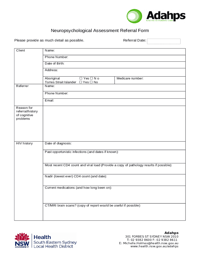 Referral and Background Ination Doc Template | pdfFiller