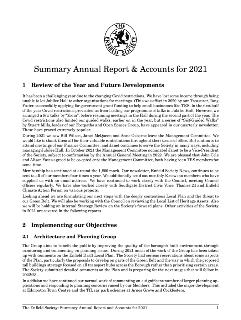 Fillable Online Annual Report Executive Summary Fax Email Print - pdfFiller