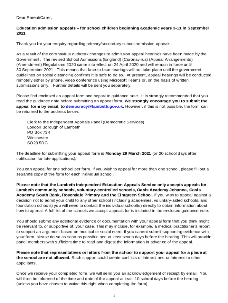 How to write an appeal letter for school Doc Template | pdfFiller