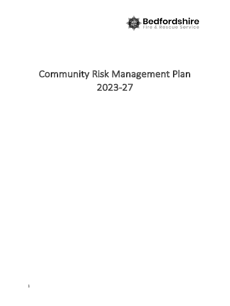 Fillable Online Community risk management planning strategic framework ...