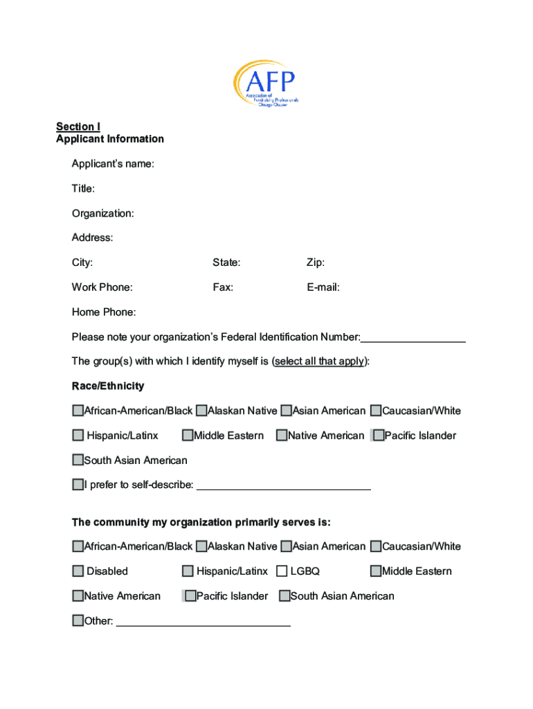 Fillable Online afpc memberclicks Chicago Fellows Program Fax Email ...