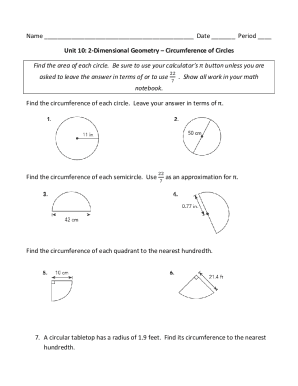 Fillable Online Circumference and Area of a Circle Calculator Fax Email ...