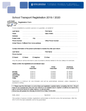 Fillable Online English Bus Registration Form.doc Fax Email Print ...
