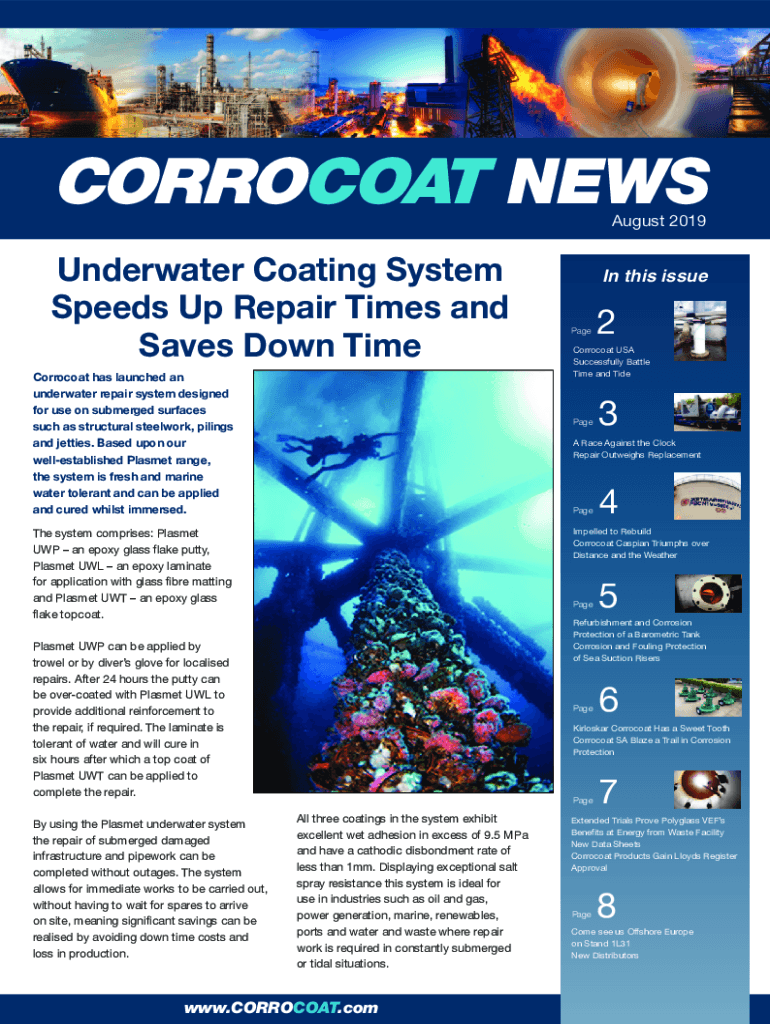 Fillable Online Underwater Coating System Speeds Up Repair Times and ...