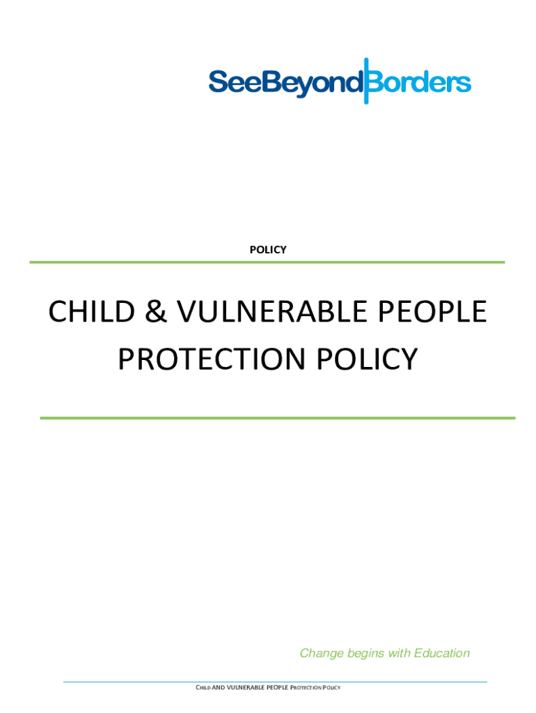 Fillable Online Policy for the Protection of Vulnerable Persons Fax ...